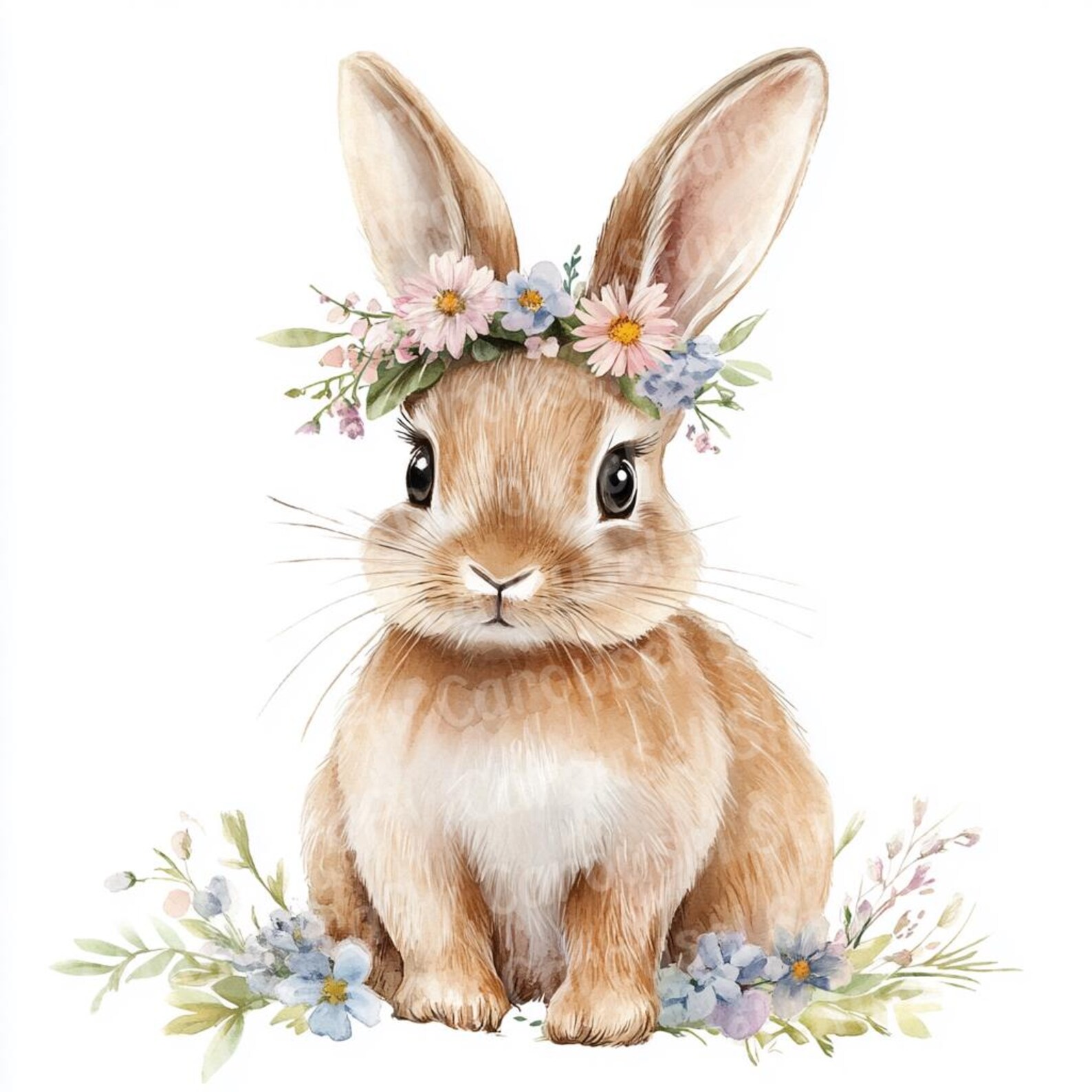 14 Bunny Clipart Images, Watercolor Clipart, Bunny Clipart, Printable ...