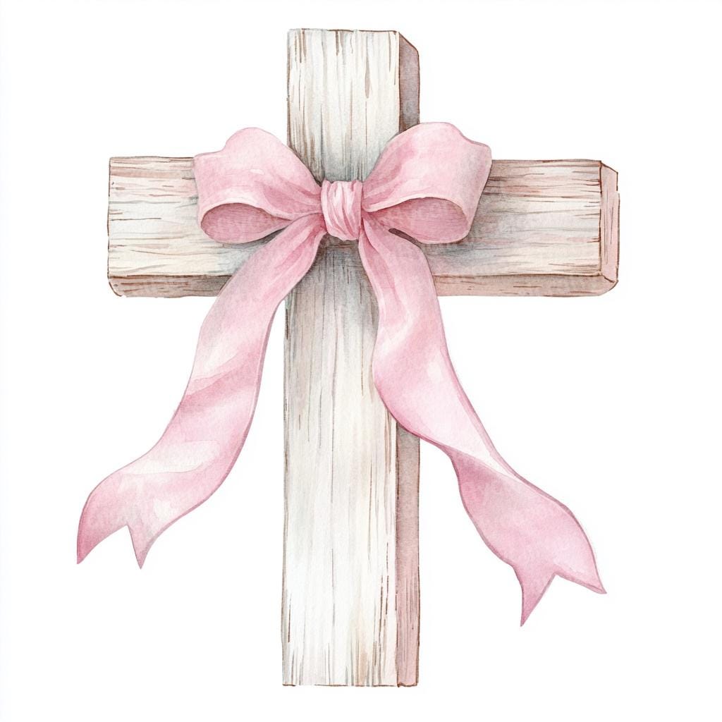 8 Bow Cross Clipart, Watercolor Clipart, He is Risen Clipart, Printable ...