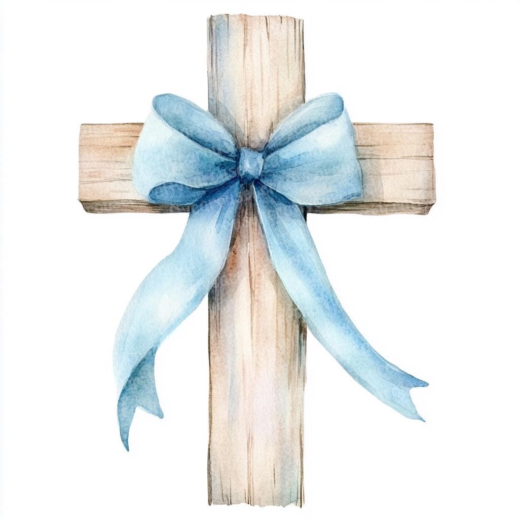 8 Bow Cross Clipart, Watercolor Clipart, He is Risen Clipart, Printable ...