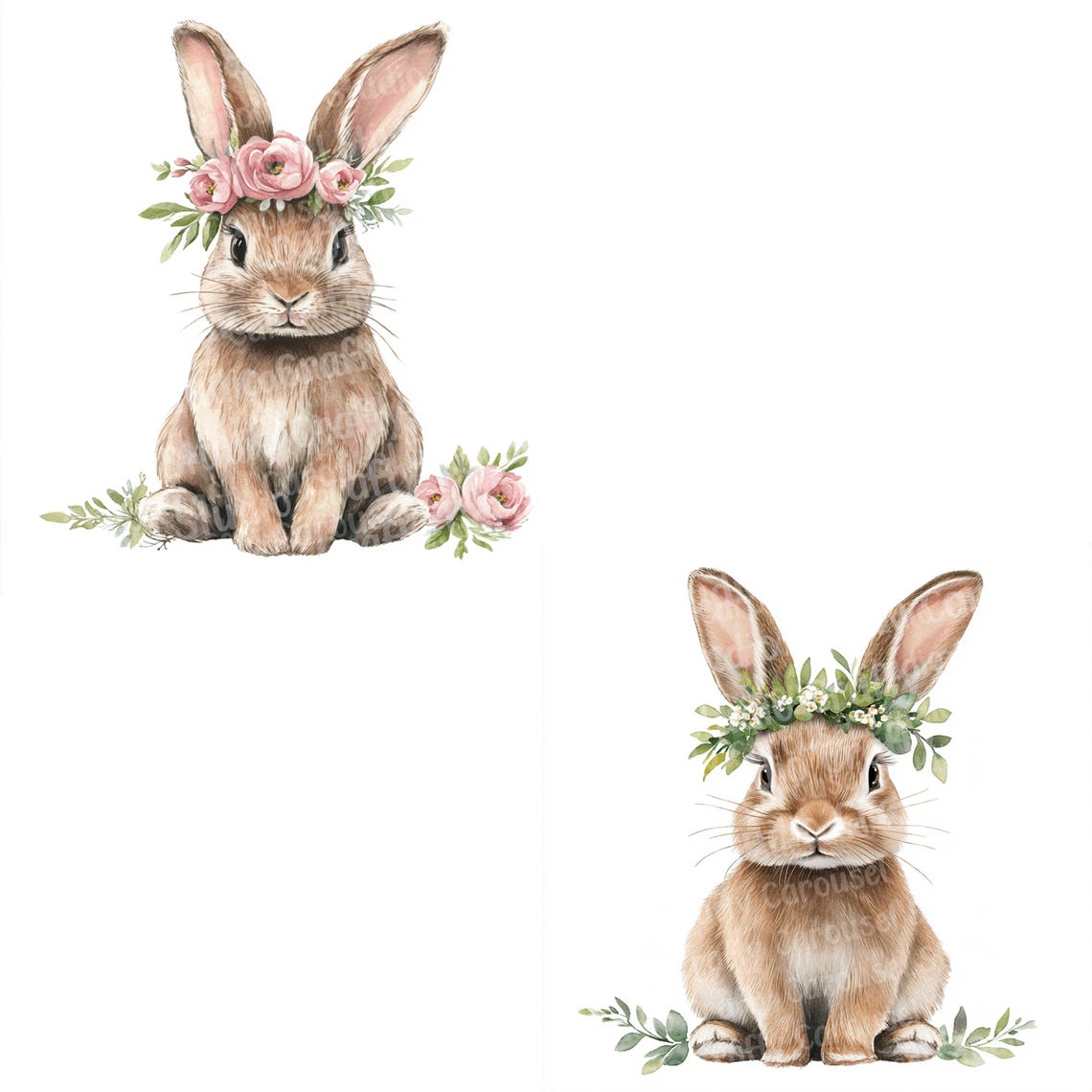 14 Bunny Clipart Images, Watercolor Clipart, Bunny Clipart, Printable ...