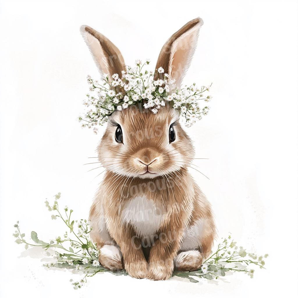 14 Bunny Clipart Images, Watercolor Clipart, Bunny Clipart, Printable ...