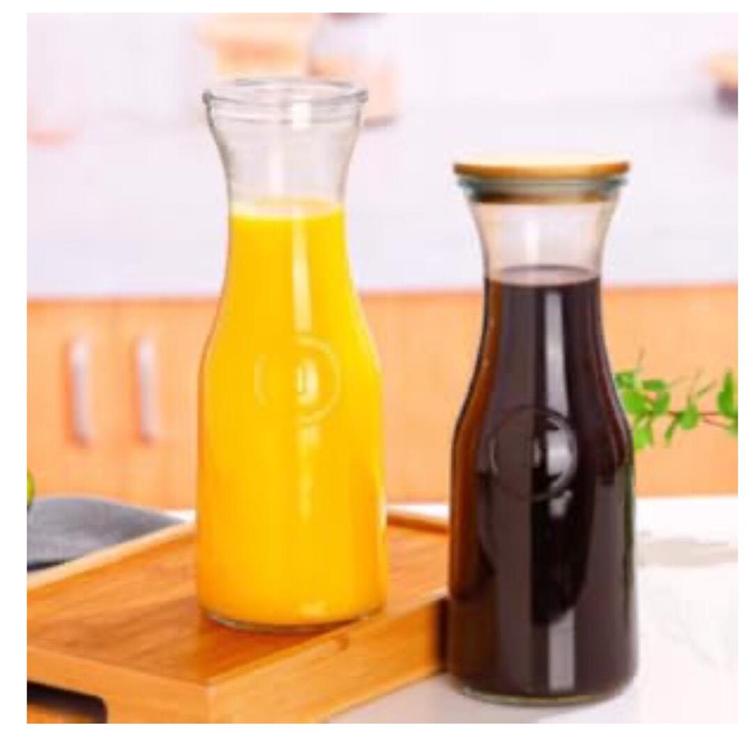 Glass Carafe Pitchers Set of 4 - Etsy