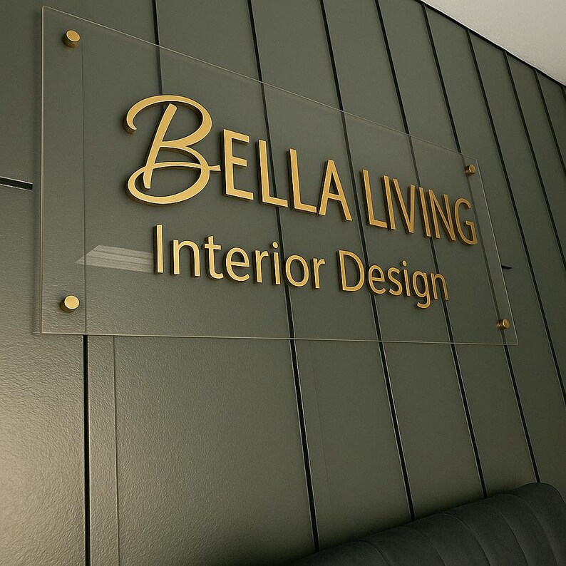 Custom Acrylic Business Sign , Personalized Office Sign, Acrylic ...