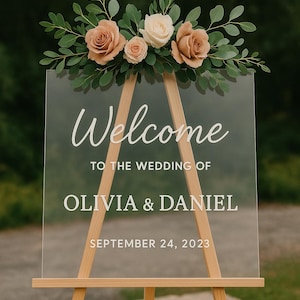 Custom Acrylic Welcome Sign, Entrance Sign, 3D Name Sign, Wedding Decor ...