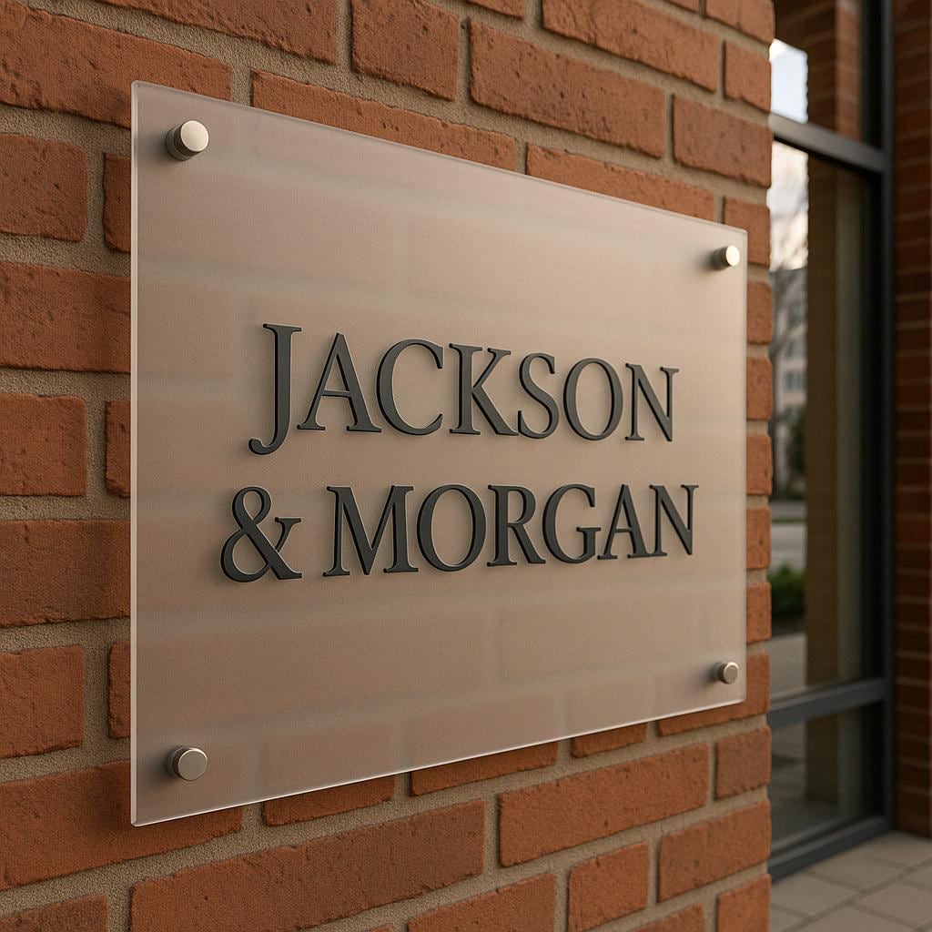 Custom Acrylic Business Sign , Personalized Office Sign, Acrylic ...