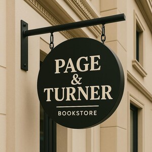 Custom Double Sided Blade Sign – Round Metal Outdoor Business Sign With ...