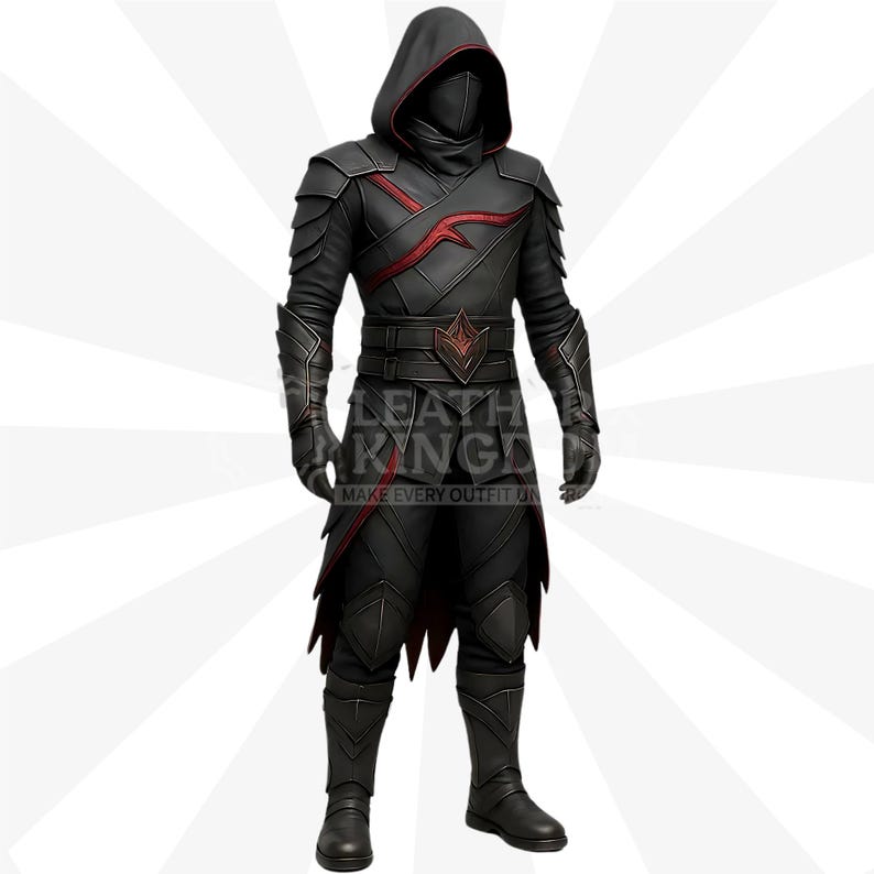 Blood Talon Elite Slayer Black Leather Assassin Costume | Reinforced ...