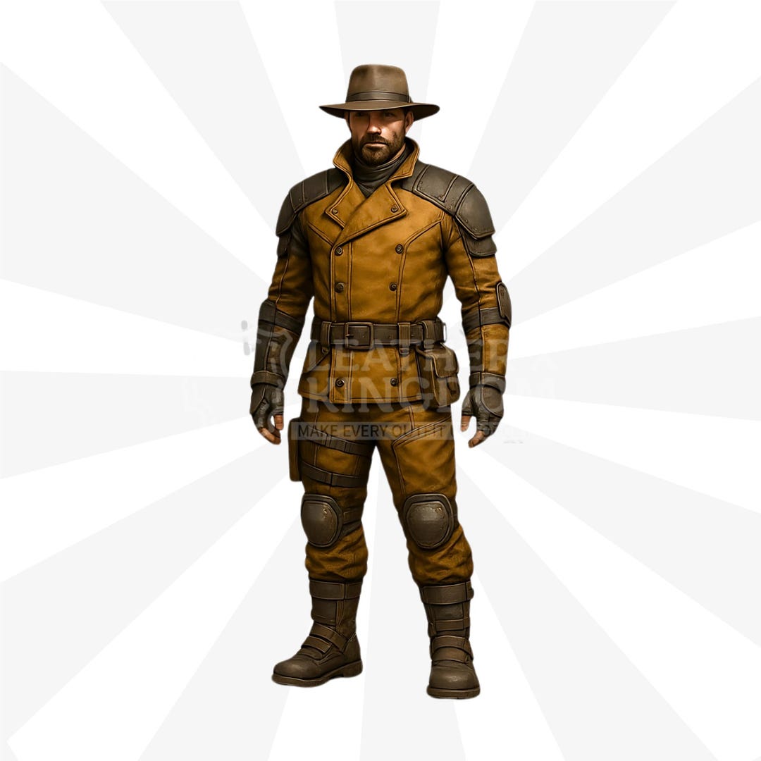 Ruthless Trailblazer Brown Leather Adventurer Costume | Brutal Ranger ...