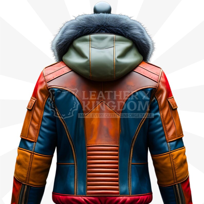 Bespoke Retro Cyberpunk Rugged Warrior Hooded Leather Jacket | Multi ...