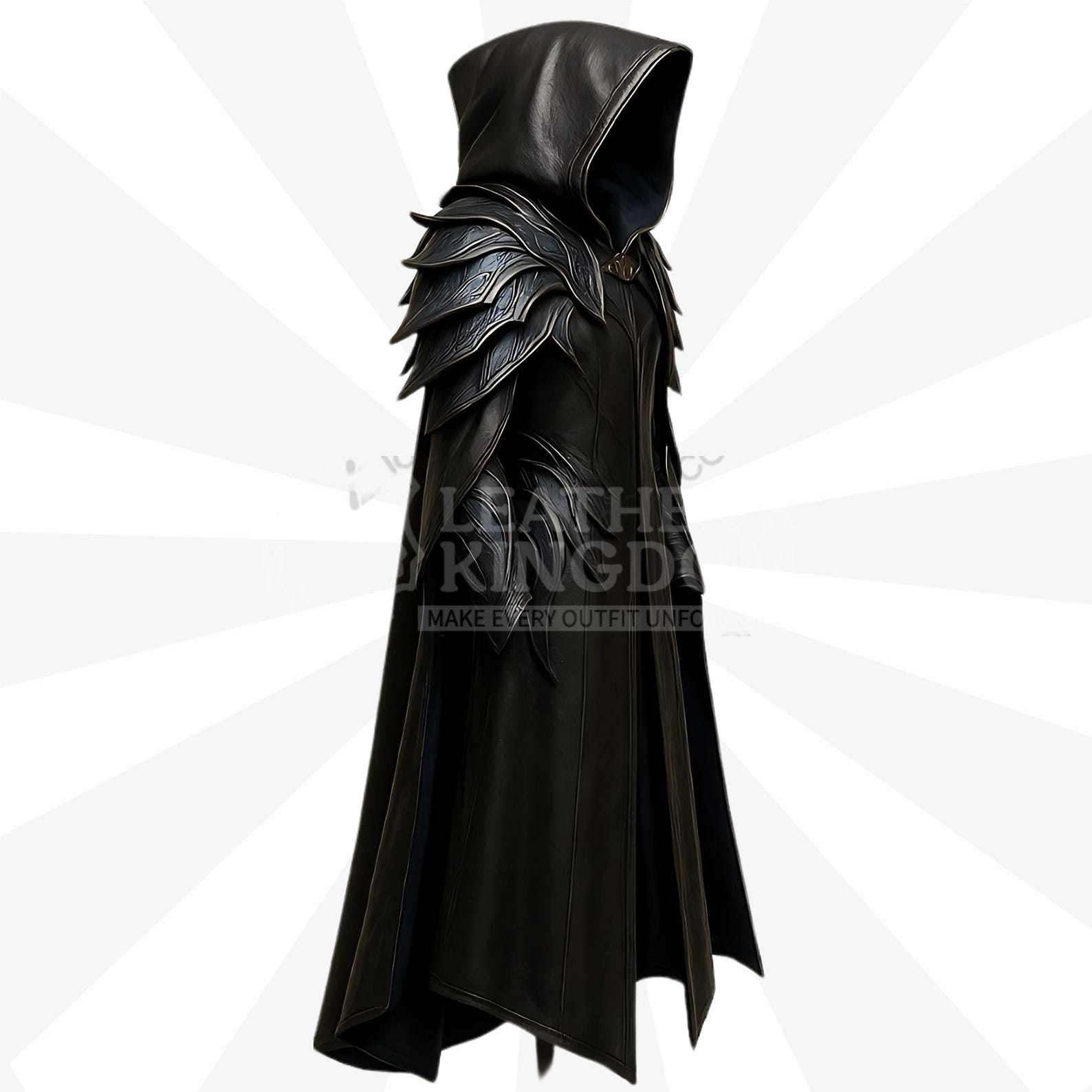 Gravehunter Venom Knight Leather Black Gothic Cloak Costume | Heavy ...
