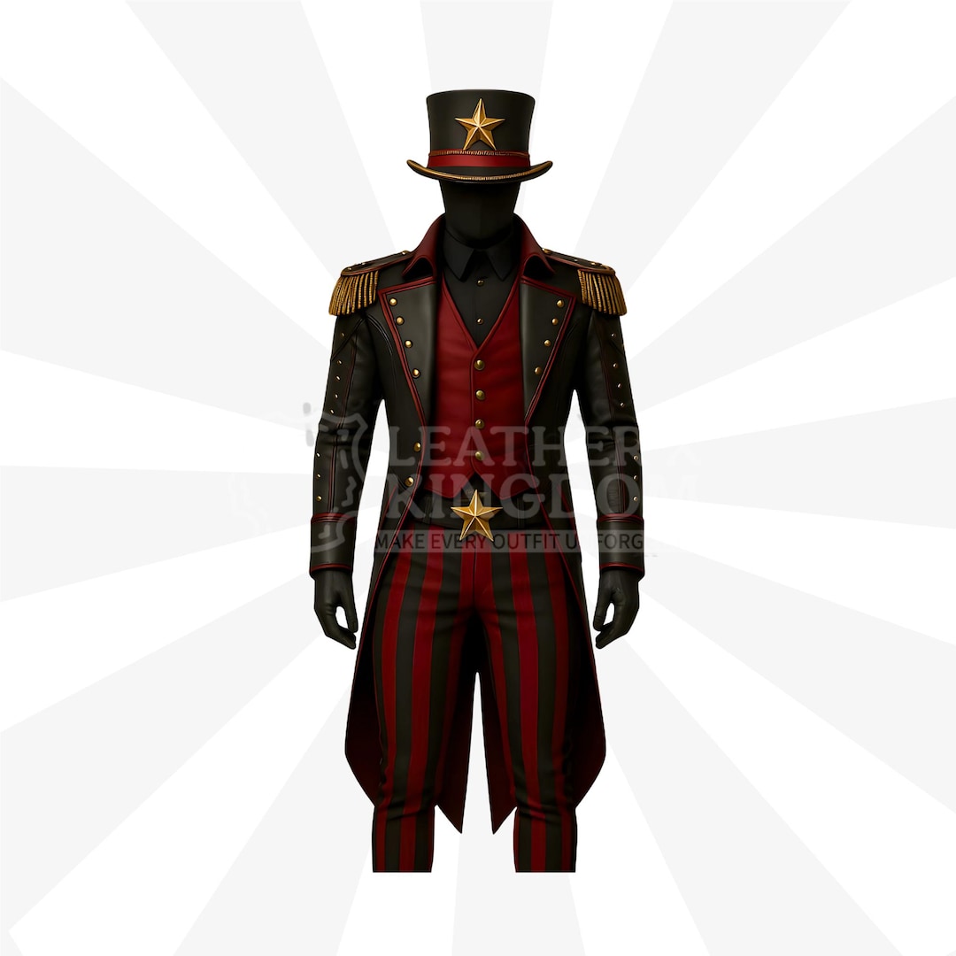 Raven Black & Crimson Gothic Warlord Ringmaster Costume | Savage Raider ...