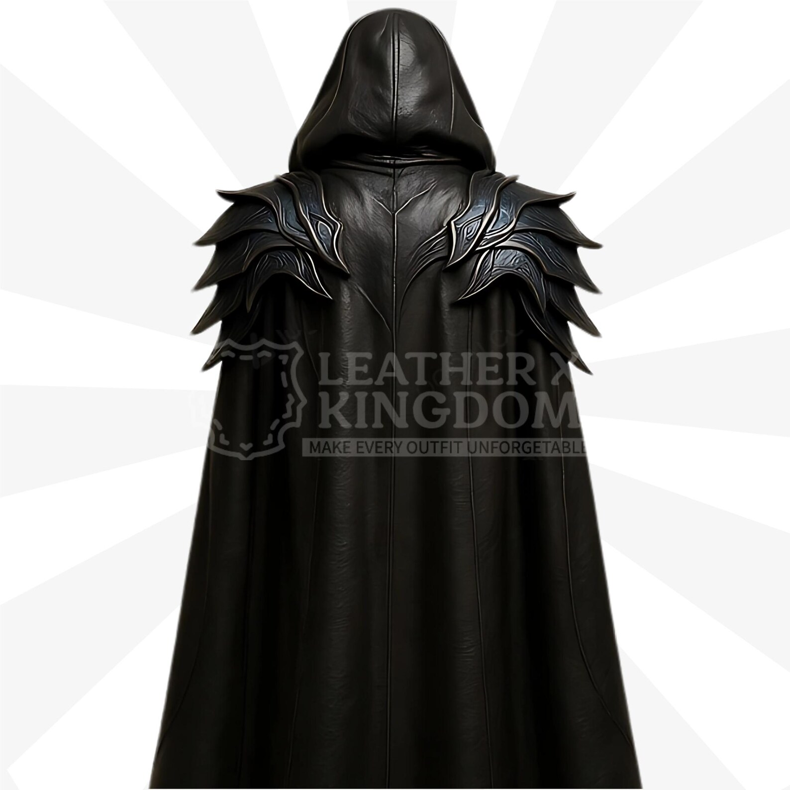 Gravehunter Venom Knight Leather Black Gothic Cloak Costume | Heavy ...