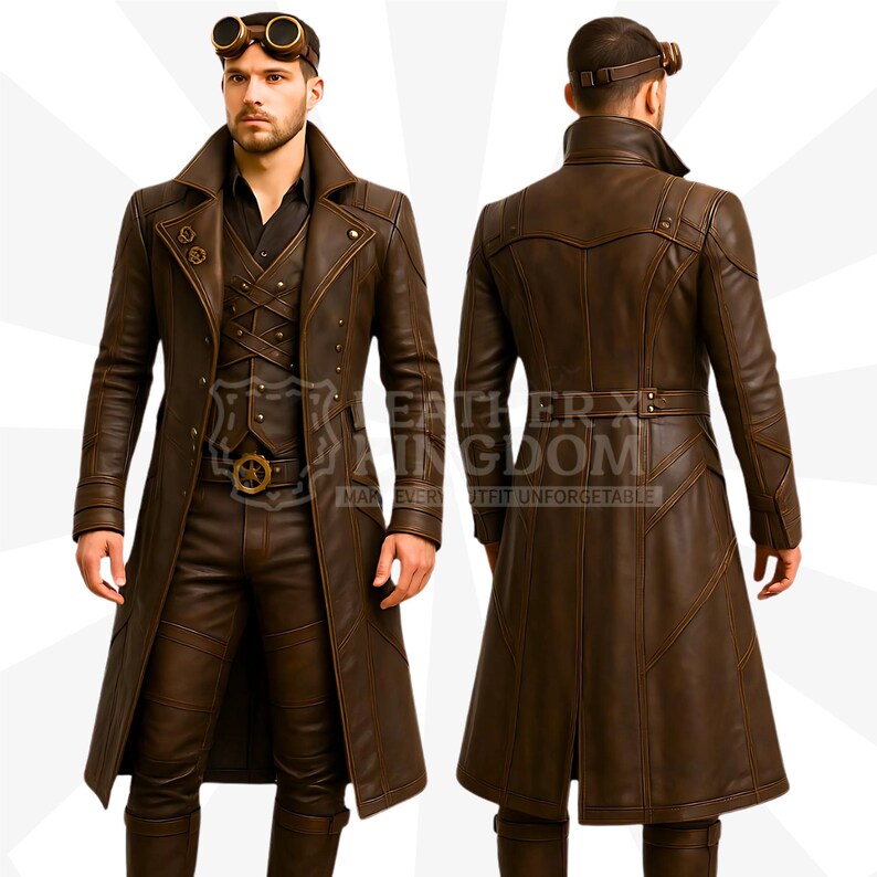 Steampunk Winter Guardian Leather Costume | Victorian Time-walker ...