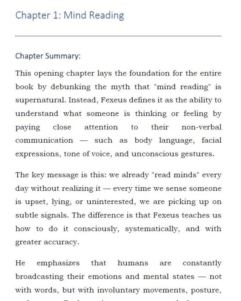 The Art of Reading Minds by Henrik Fexeus | Chapter-wise Summary | Important Points |tips ...