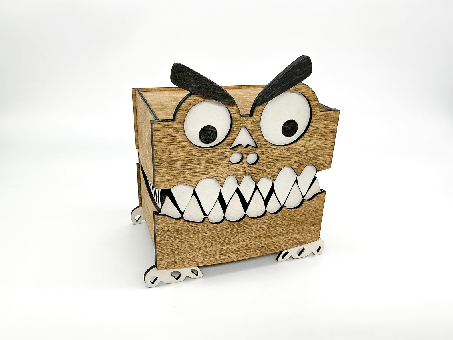 Googly Eyed Monster Box: Hand-stained Wooden Keepsake Storage - Etsy
