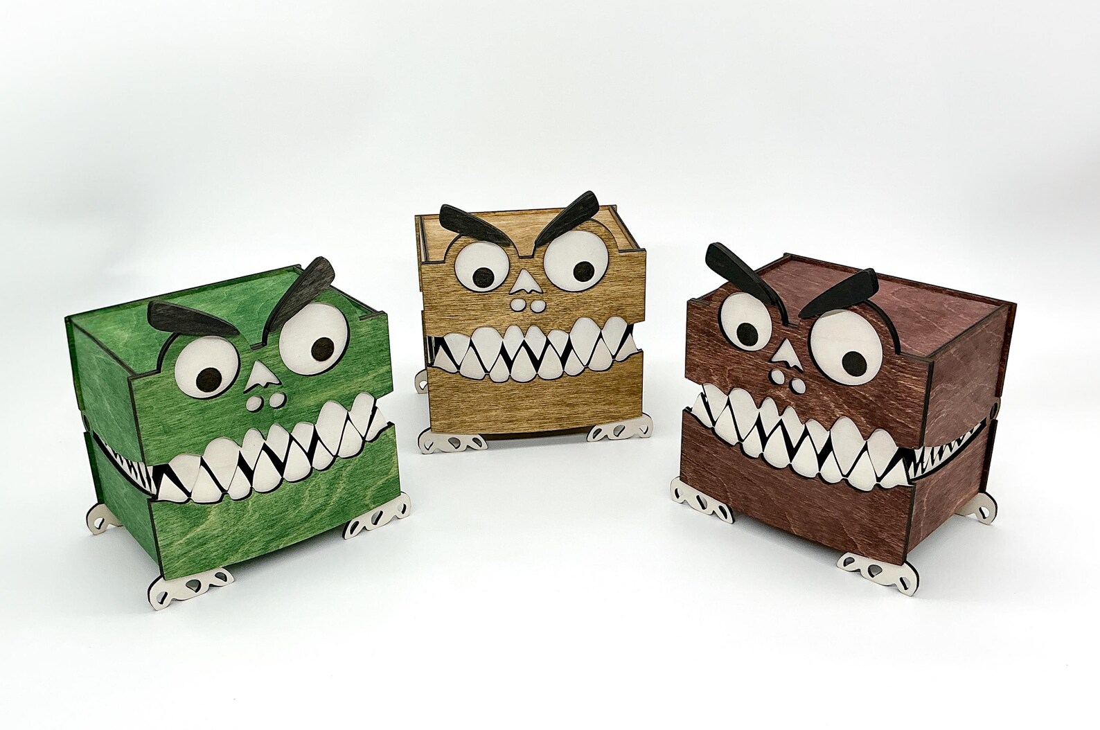 Googly Eyed Monster Box: Hand-stained Wooden Keepsake Storage - Etsy