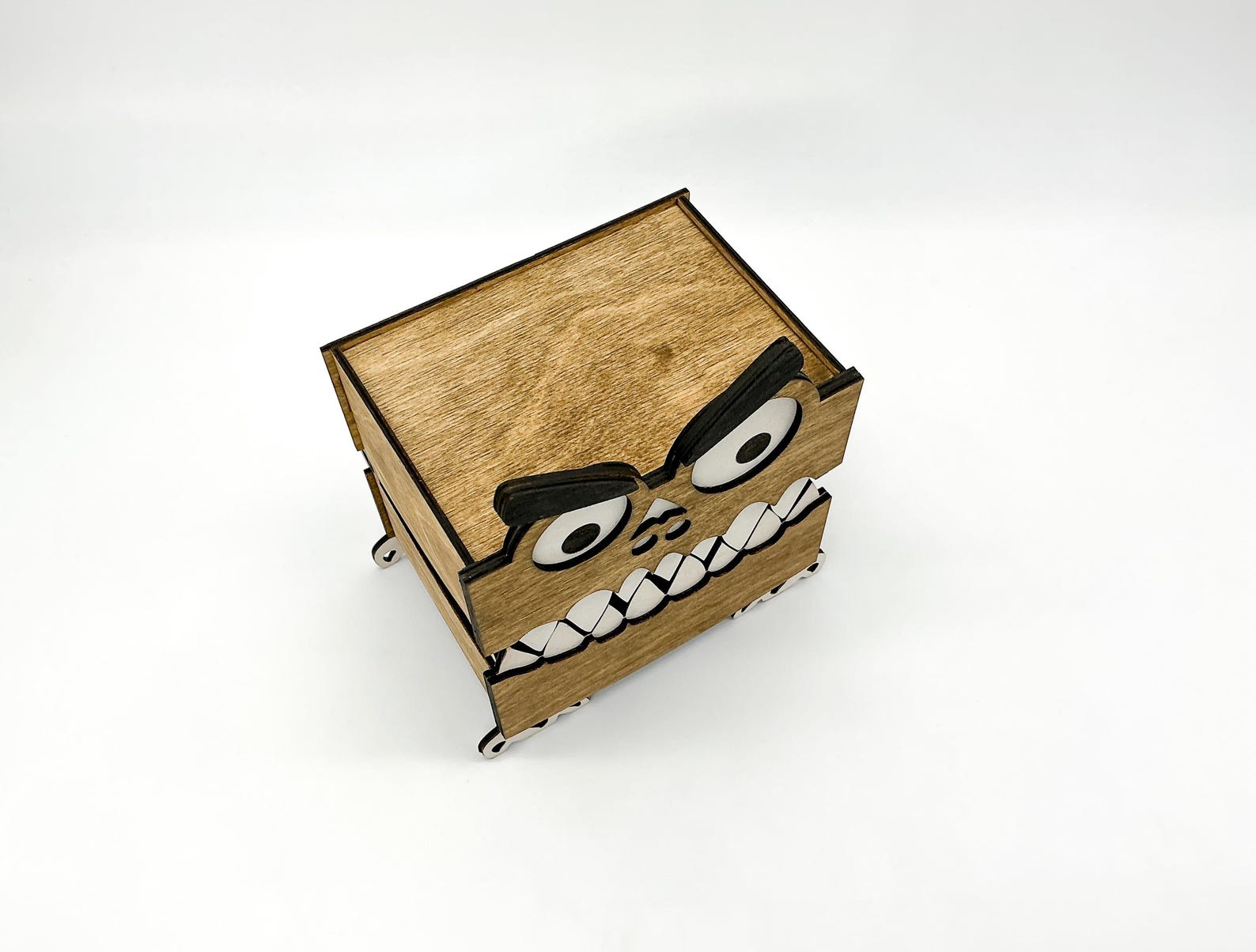 Googly Eyed Monster Box: Hand-stained Wooden Keepsake Storage - Etsy