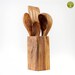 Handmade Olive Wood Utensil Holder: Rustic Kitchen Organizer - Etsy