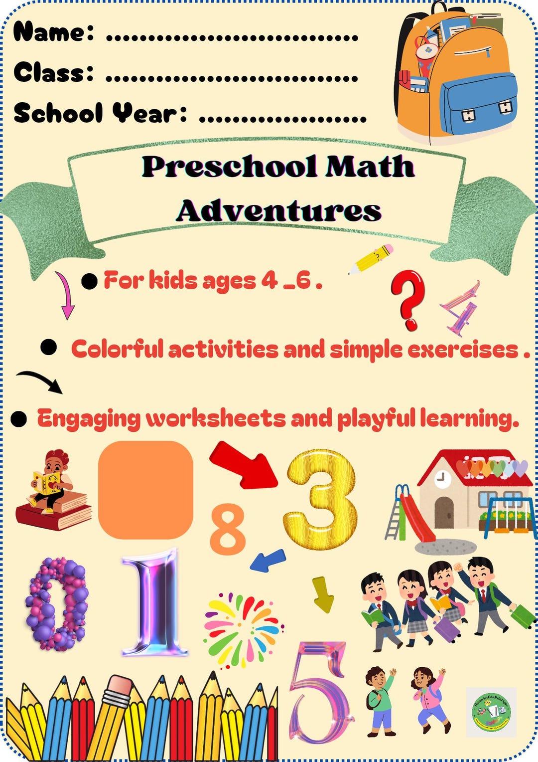 Fun and Educational Preschool Math Workbook Printable Activity Book for ...