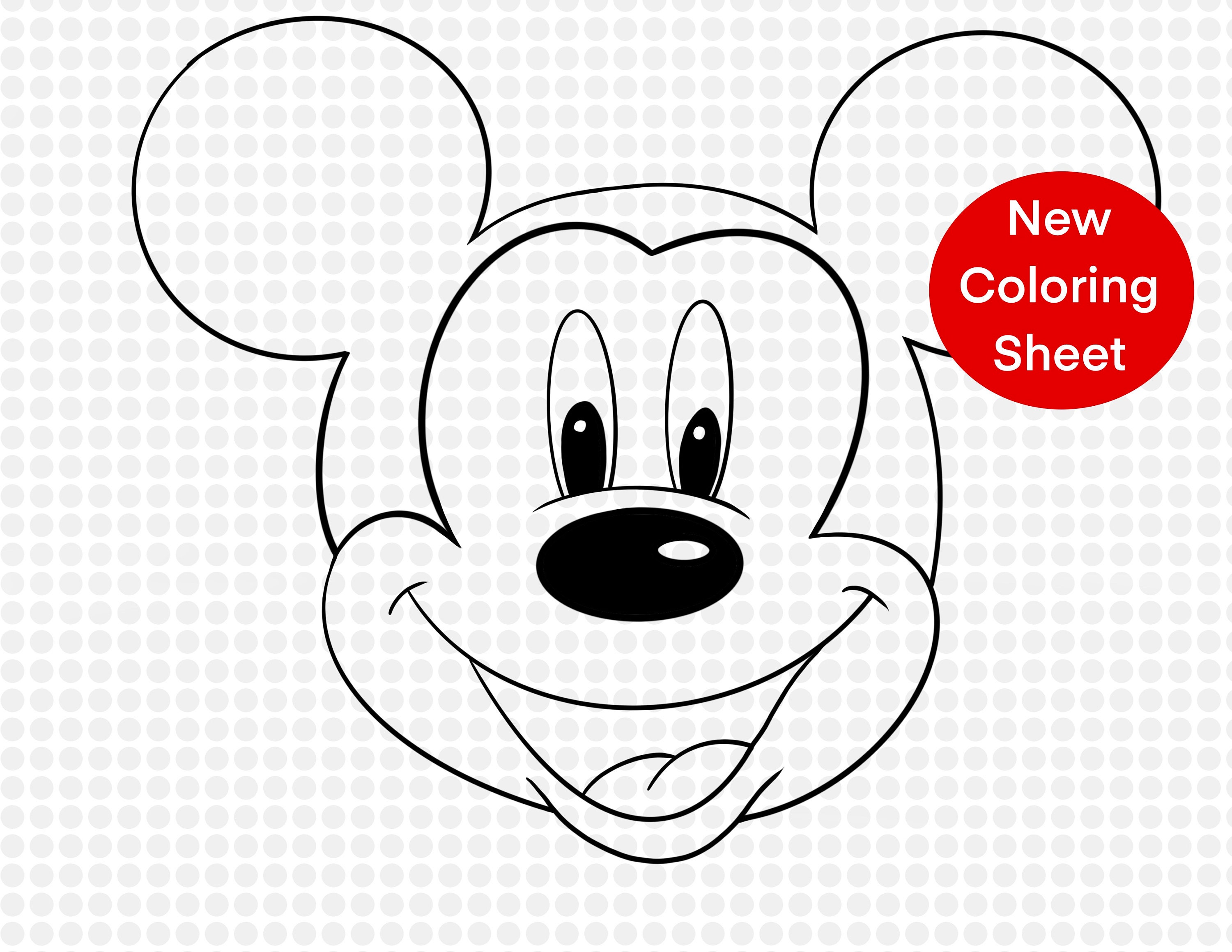 Mickey Mouse Head Coloring Pages