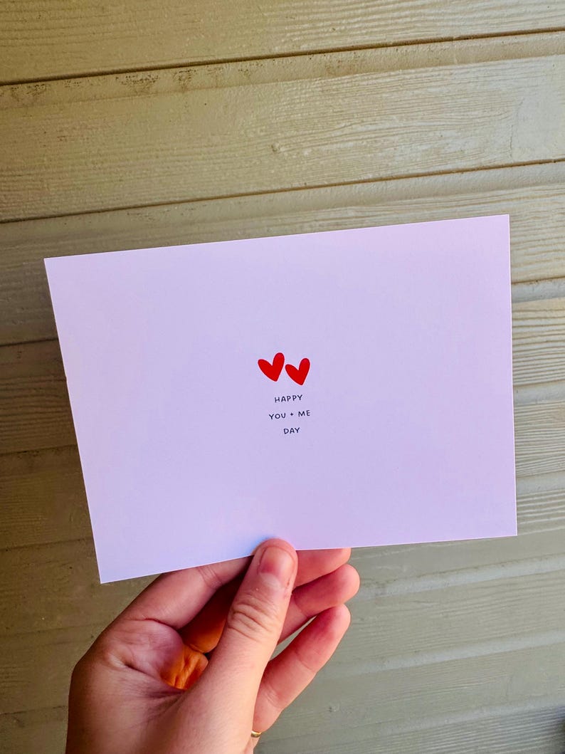Printable Tiny Happy You + Me Day/ Anniversary Card for Her or Him - Etsy