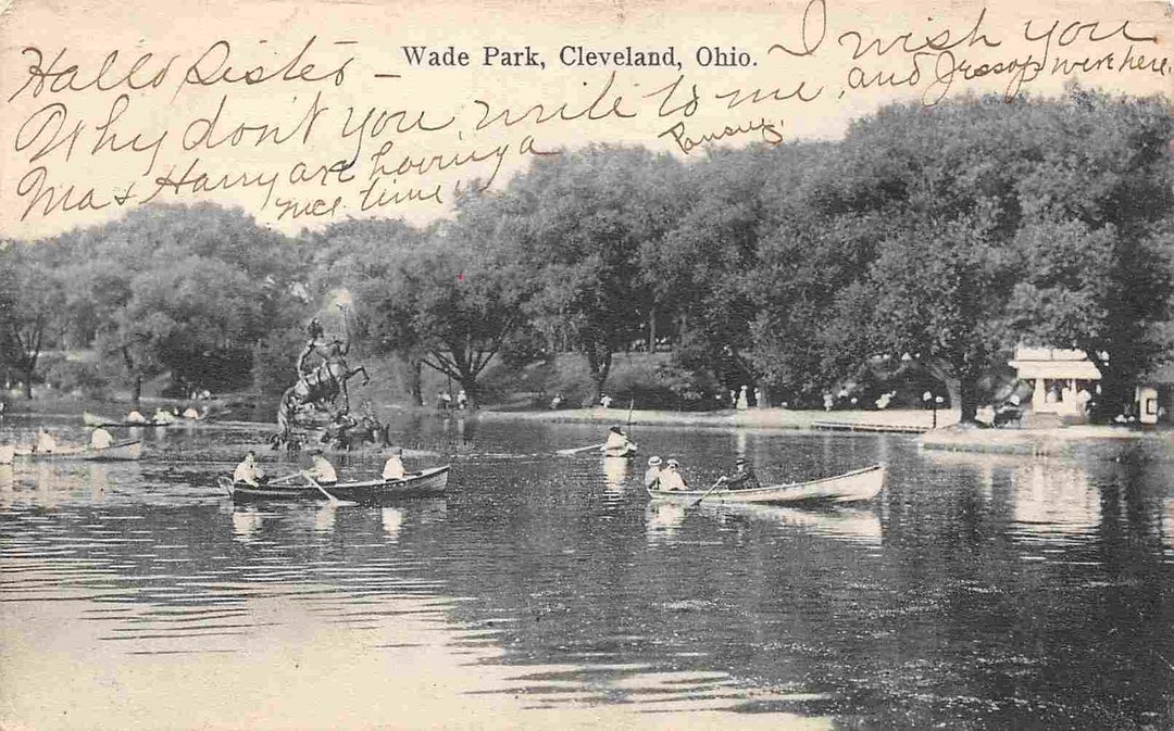 Boating on Lake Wade Park Cleveland Ohio 1907 1 Postcard - Etsy