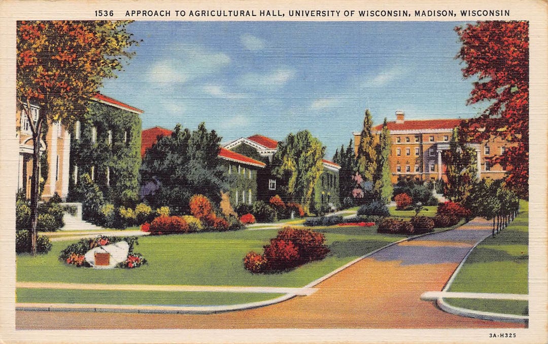 Agricultural Hall University of Wisconsin Madison WI Linen Postcard - Etsy