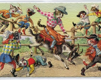 Cowboy postcard | Etsy