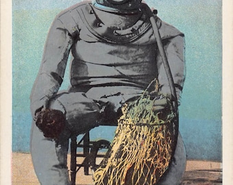 Sponge Diver, Tarpon Springs, Florida Postcard 1088 - Etsy