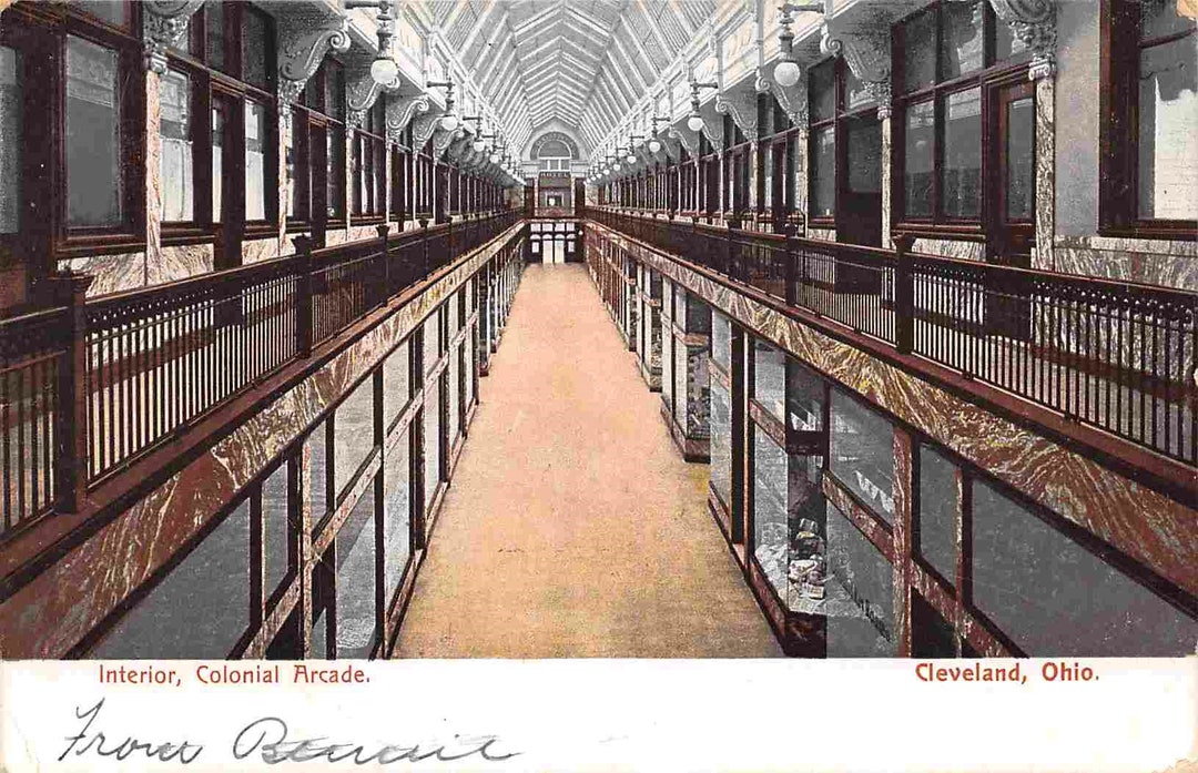 Colonial Shopping Arcade Interior Cleveland Ohio 1906 Postcard - Etsy