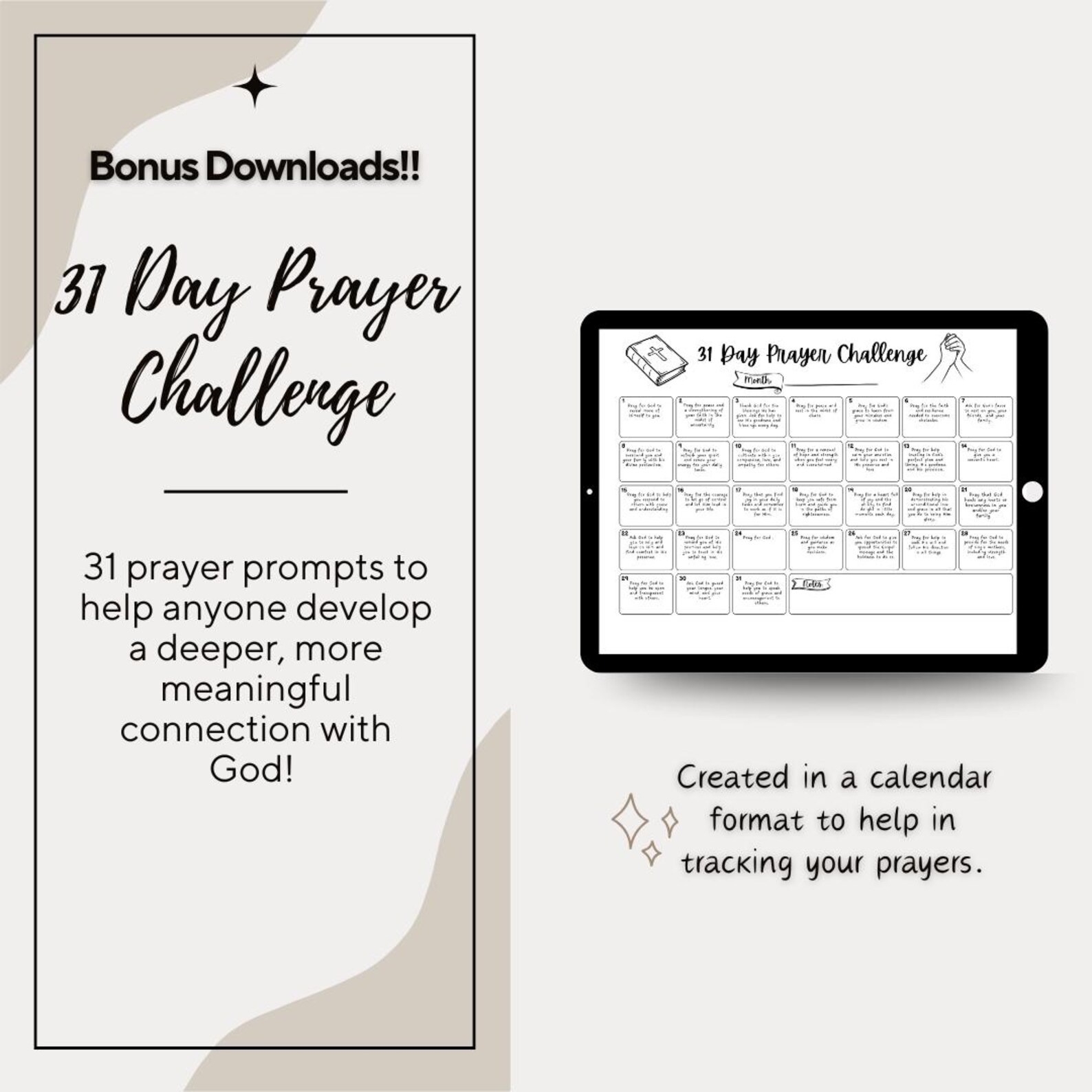 Christian Daily Prayer Map, Downloadable Bible Based Prayer Journal ...