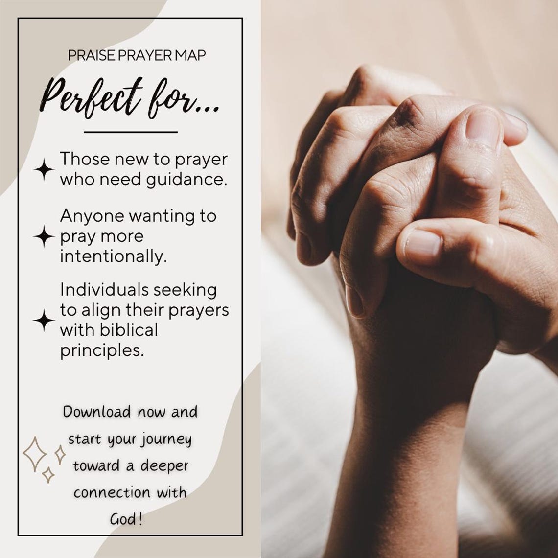 Christian Daily Prayer Map, Downloadable Bible Based Prayer Journal ...