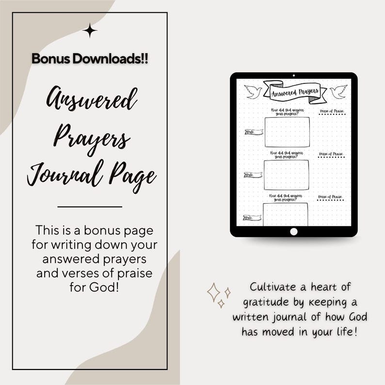 Christian Daily Prayer Map, Downloadable Bible Based Prayer Journal ...
