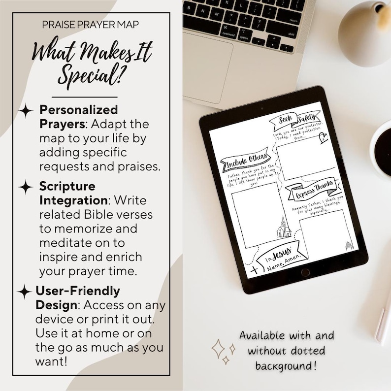 Christian Daily Prayer Map, Downloadable Bible Based Prayer Journal ...