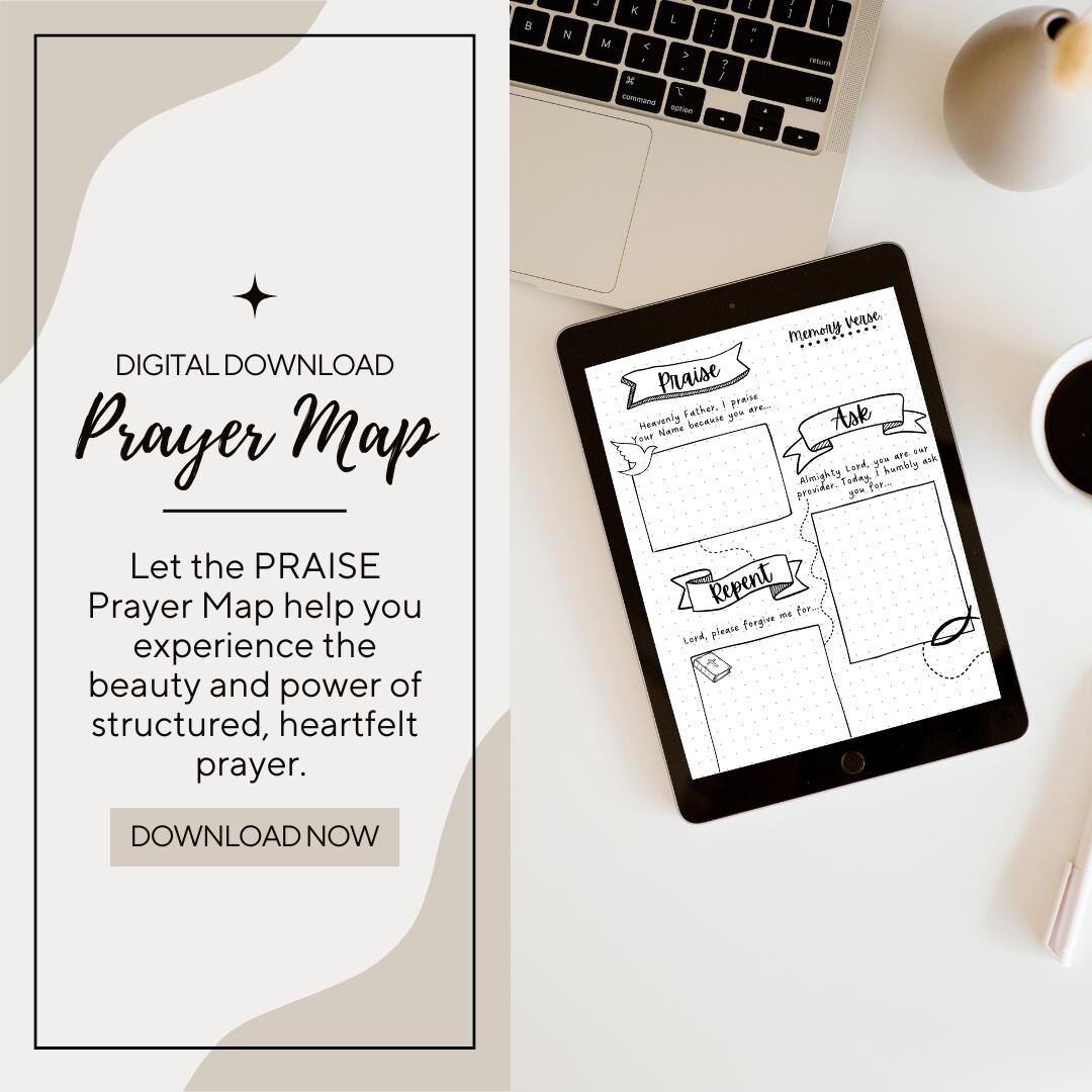 Christian Daily Prayer Map, Downloadable Bible Based Prayer Journal ...