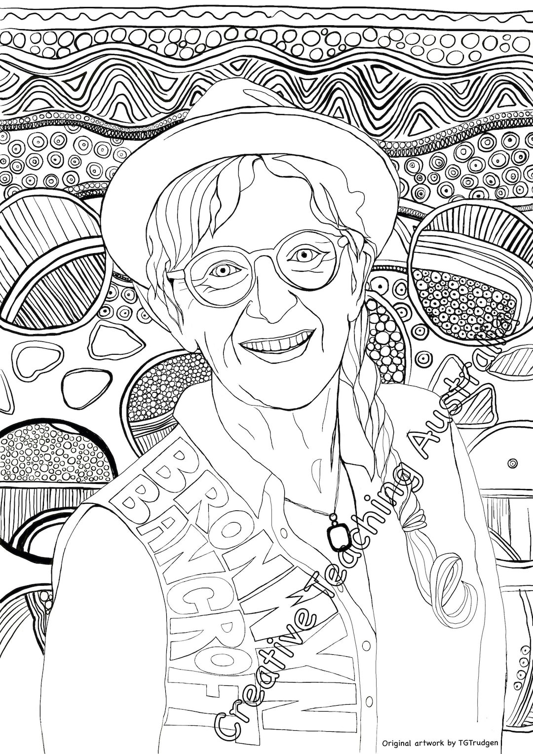 Colouring Page Bronwyn Bancroft Australian Artist and Illustrator ...