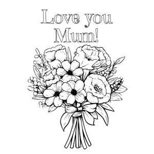 10 Printable Cards to Colour for Mother's Day, Australian UK Spelling ...