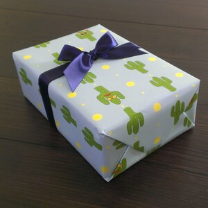 Cactus Gift Wrapping Paper Plant Lady Succulent Gift Wrap Desert Cactus ...