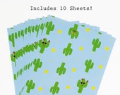 Cactus Scrapbook Paper Succulent Decoupage Paper Desert | Etsy