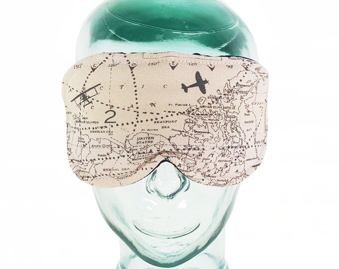 Airplane Sleep Mask World Map Eye Mask Travel Accessories Eye Pillow ...