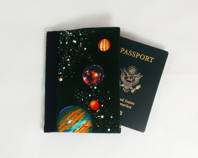 Solar System Passport Wallet Planet Women Passport Cover Men | Etsy
