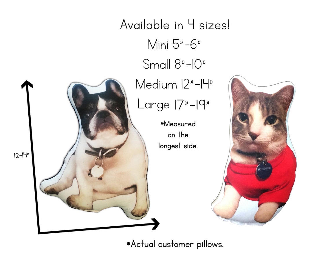 Custom Pet Pillow Custom Cat Pillow Best Cat Lover Gifts Shape - Etsy