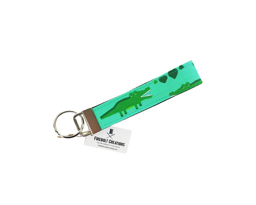 Alligator Key Fob Crocodile Key Chain Cute Louisiana Florida Gators ...