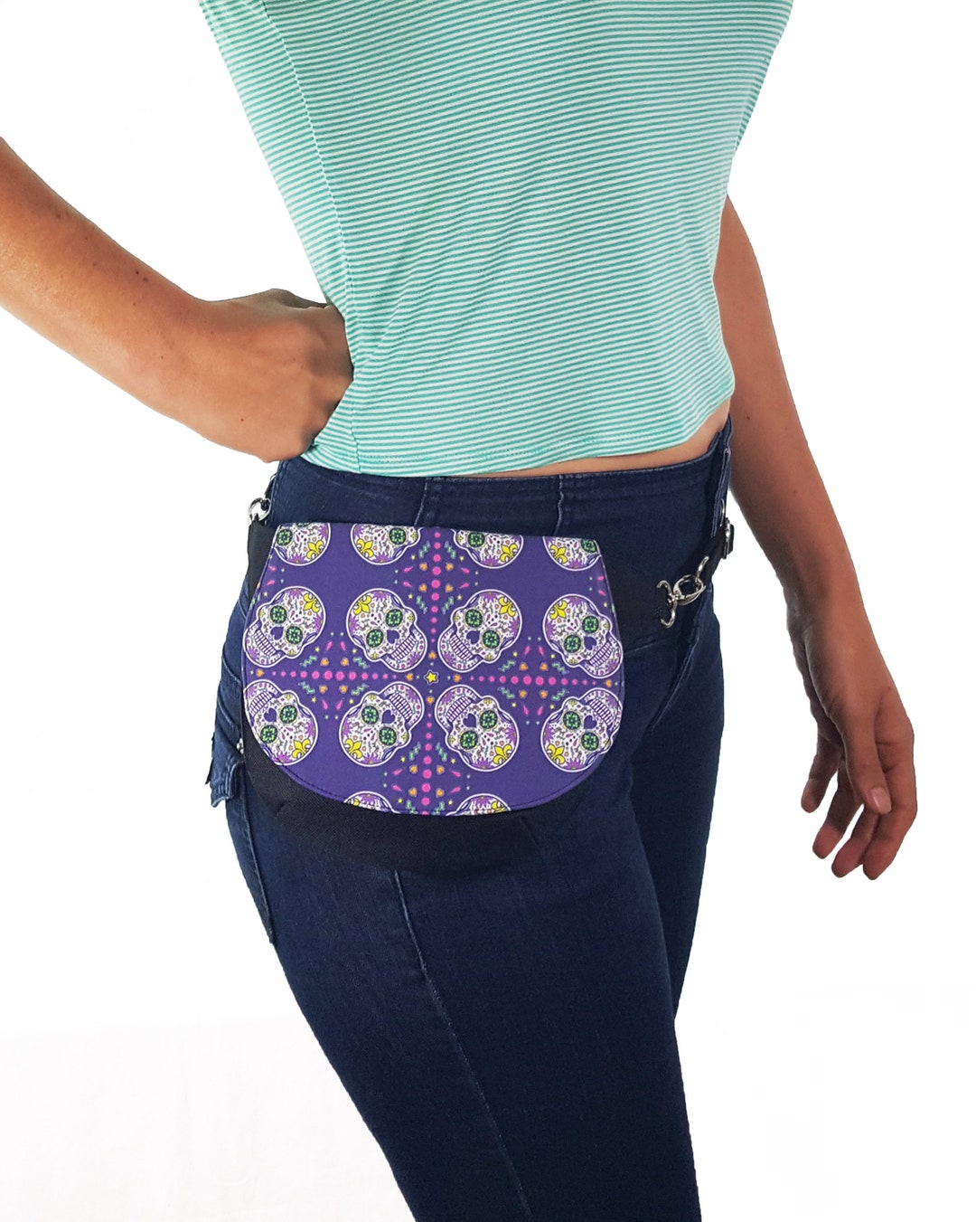 Sugar Skull Fanny Pack Day of the Dead Hip Bag Pastel Goth Belt Bag Dia ...