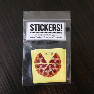 Pizza Sticker Pack Food Stickers Foodie Gift Pizza Gifts Pizza Party ...