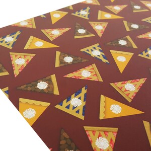 Pie Wrapping Paper, Thanksgiving Gift Wrap, Christmas Scrapbook Paper ...