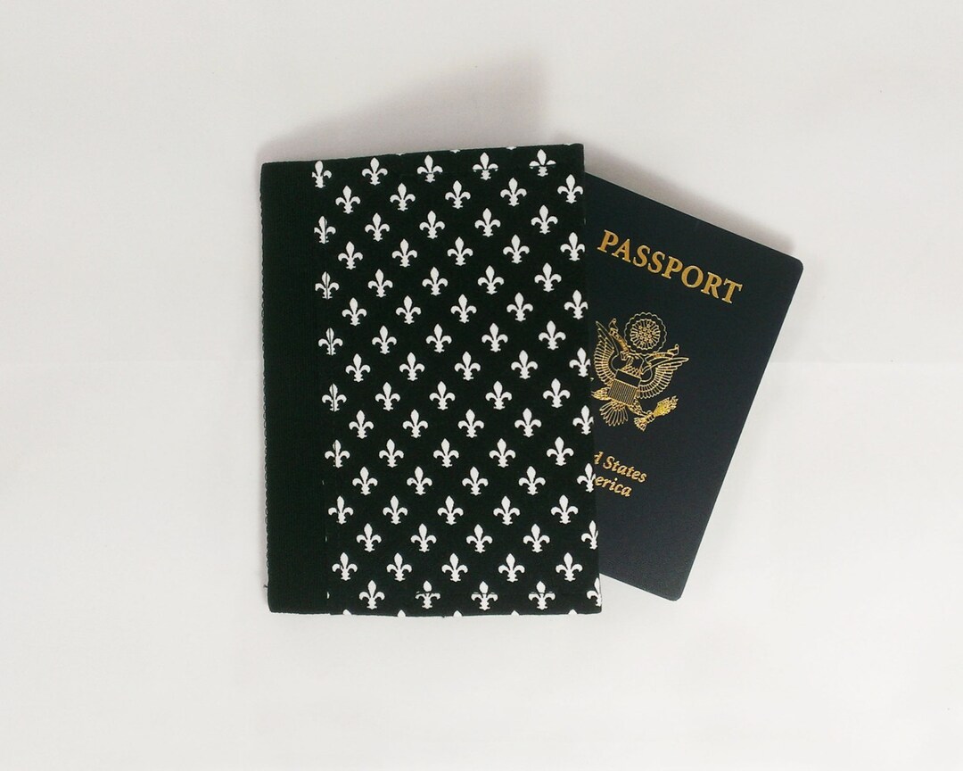 Fleur De Lis Passport Cover: Fabric Travel Wallet, Louisiana Gift - Etsy