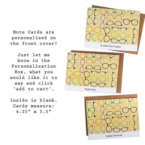 Glasses Stationary Optometry Note Cards Optometrist Thank You Cards ...