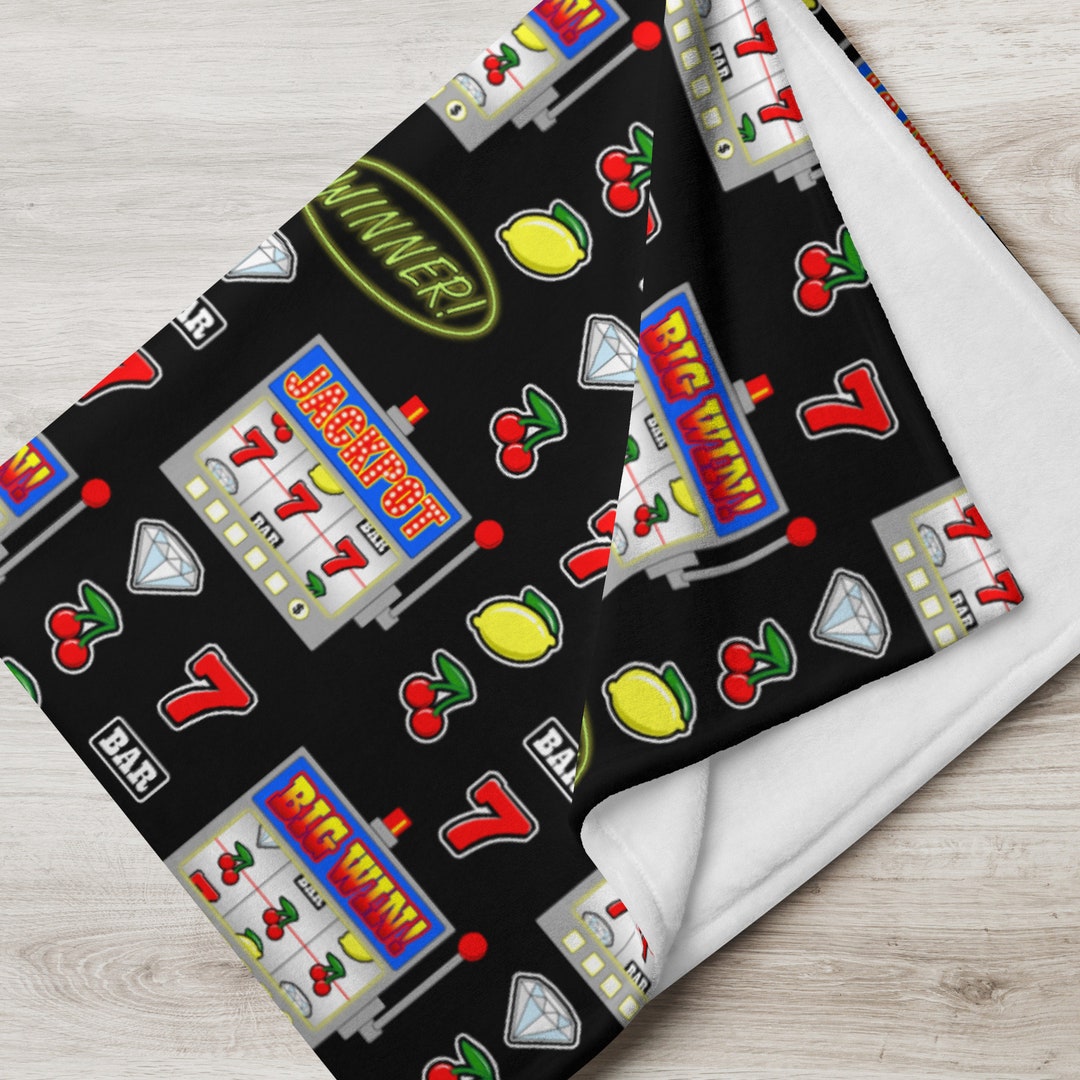 Casino Blanket, Slot Machine, Gambler Gift, 50" X 60" - Casino Home ...