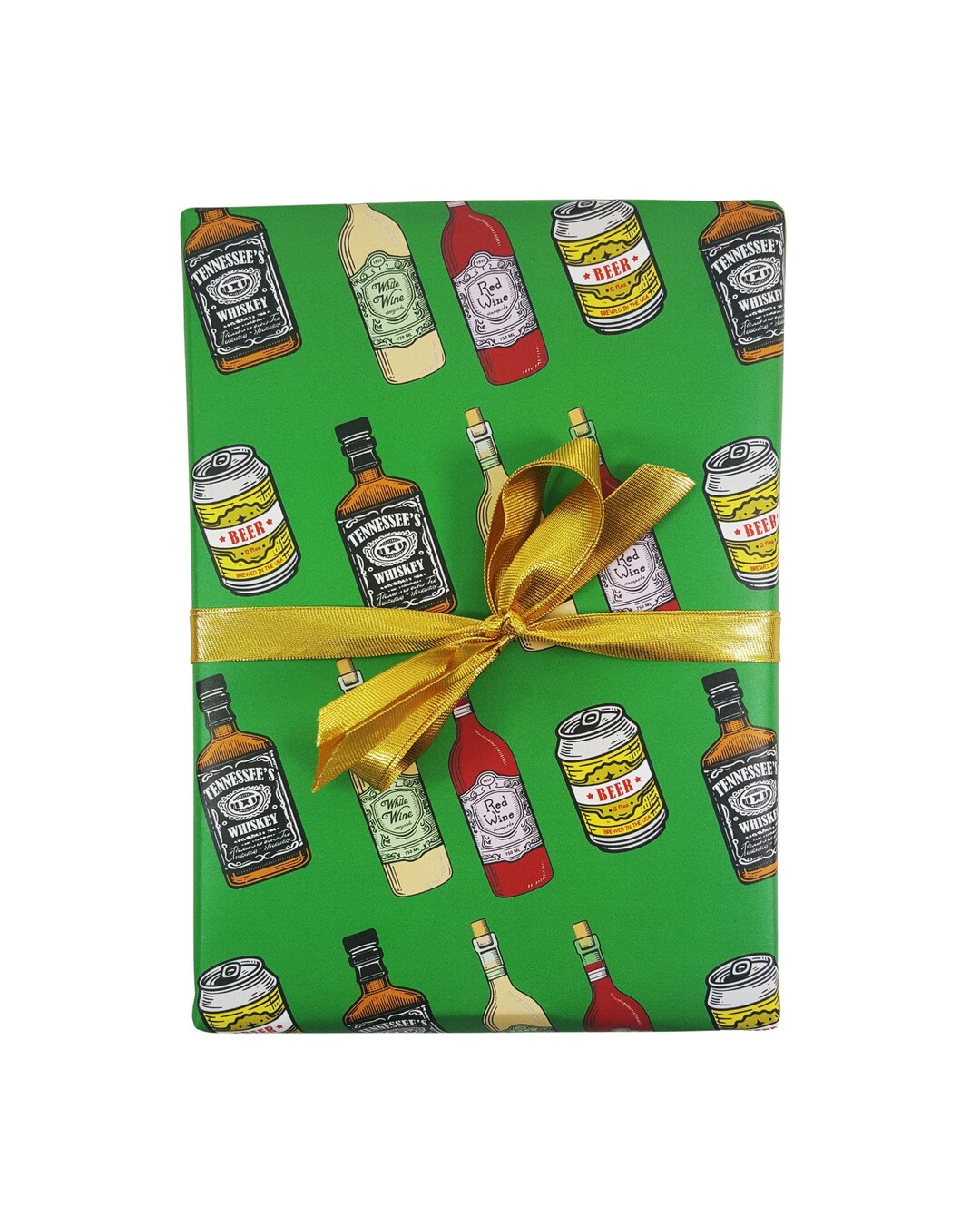 Alcohol Gift Wrap, Funny Wrapping Paper, Beer Lover, Christmas Wrapping ...